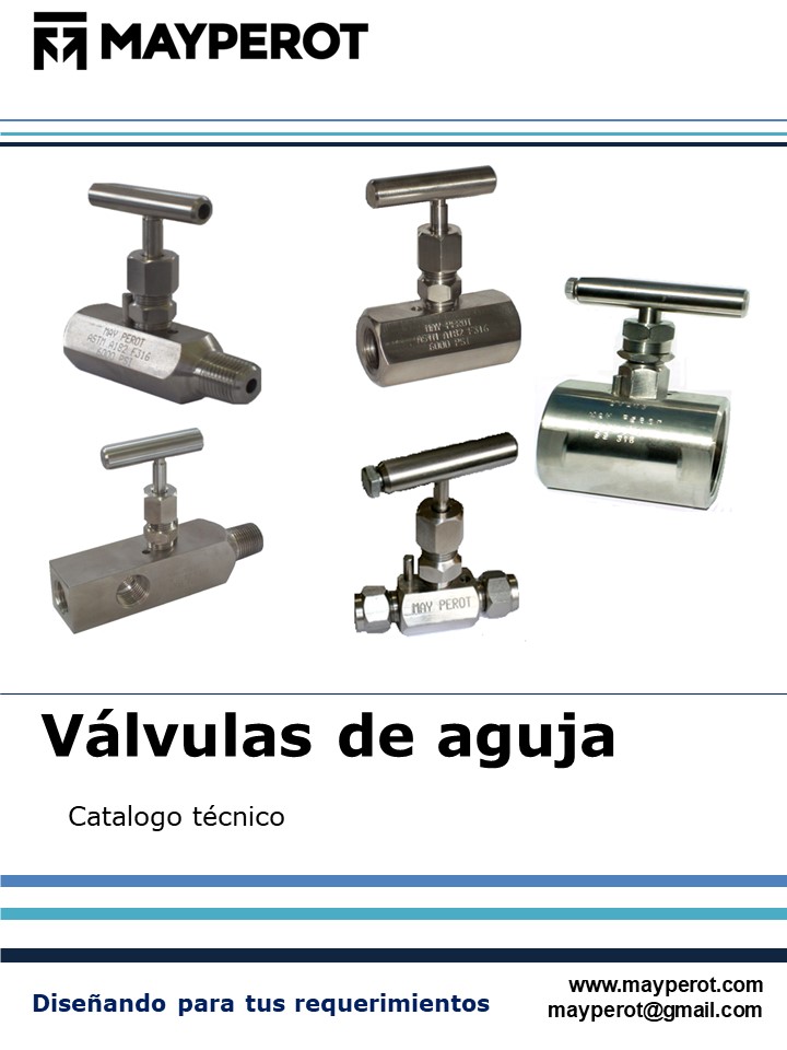 Valvulas aguja 6000 psi.Conexion Roscada,Swagelok. AISI 316